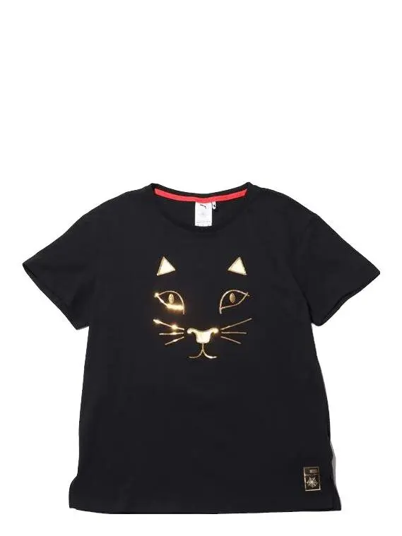 PUMA X Charlotte Crossover Sp20 Pattern Round Neck Short Sleeve - Black