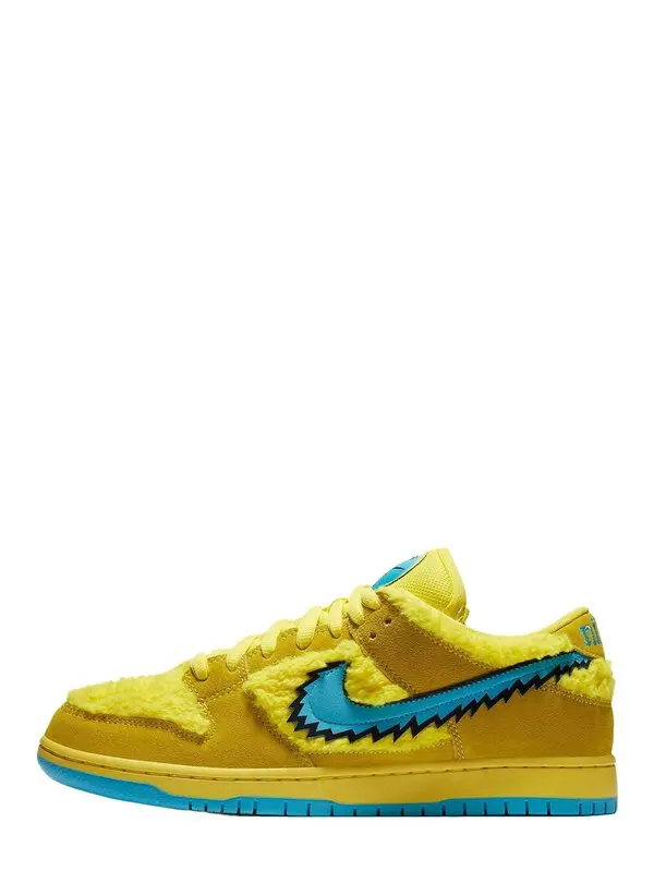 Nike X Grateful Dead Sb Dunk Low Sneakers - Yellow/blue