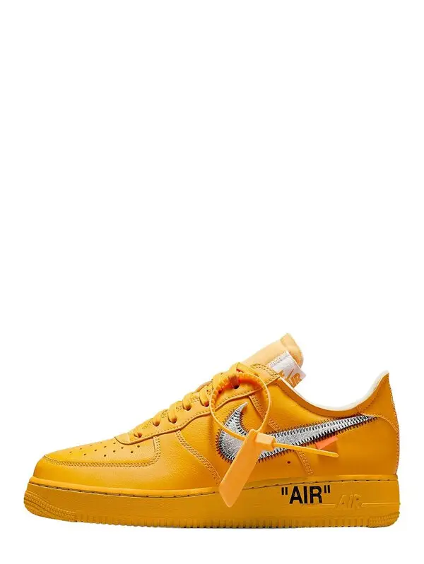 Nike X Off-white Air Force 1 Low "lemonade - University Gold/black/metallic Silver