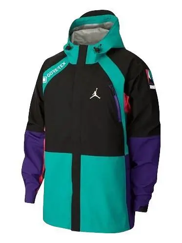 JORDAN Air Splicing Hooded Casual Jacket - Colorblock