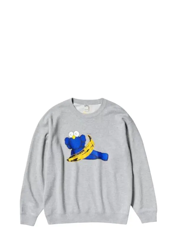 Uniqlo Kaws X Warhol Graphic Sweatshirt - Grey