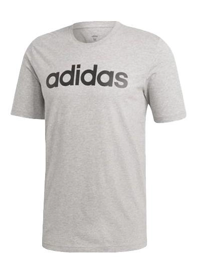 Adidas Lin Tee Sports Stylish Alphabet Medium Hemp Grey T-shirt - Gray