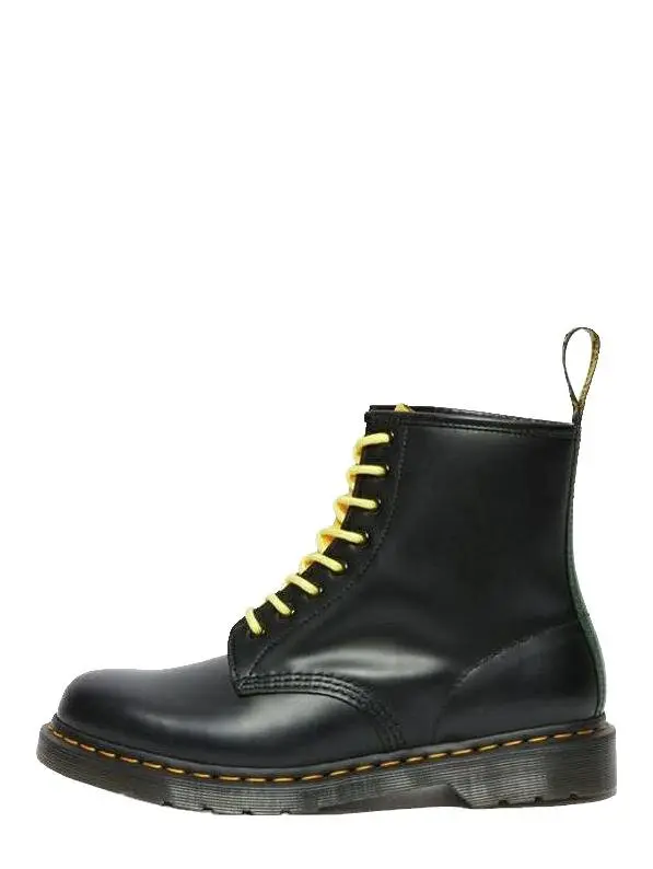 Dr. Martens 1460 Contrast Smooth Leather Lace Up Boots - Black