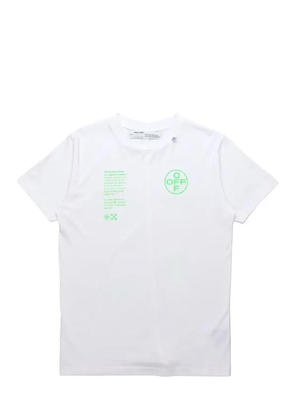 Off-White Fluorescence Alphabet Printing Short Sleeve - White