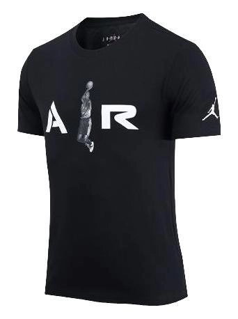 JORDAN Flying Dunk Printing Short Sleeve T-shirt - Black
