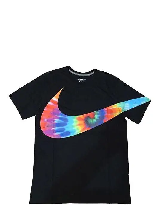 Nike Big Swoosh Tee Background Hook Short Sleeve Male - Black