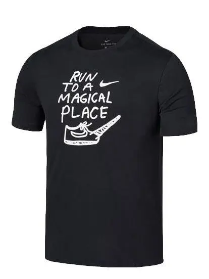 Nike Dri-fit Short Sleeve Athletic Shirt - Black