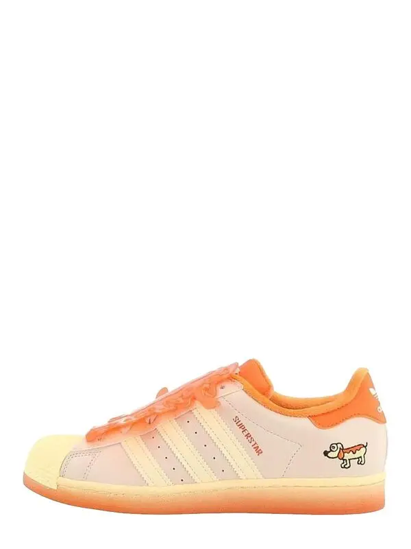 Adidas Melting Sadness X Superstar 'hotdog' Low Top Sneakers - White/orange