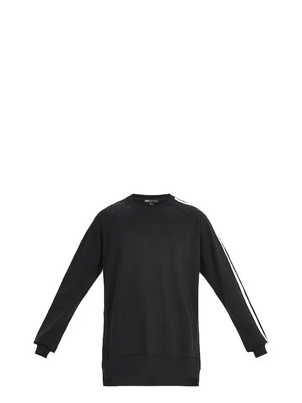 Adidas Y-3 3-stripes French Terry Crew Sweatshirt - Black