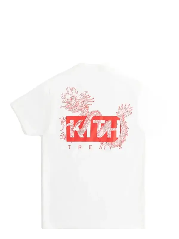 Kith Treats Year Of The Dragon Pocket T-shirt 'white - White/red