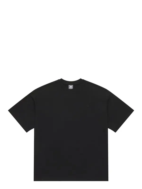 NEW BALANCE Linear Heritage Brushed Back Jersey Oversized T-shirt - Black