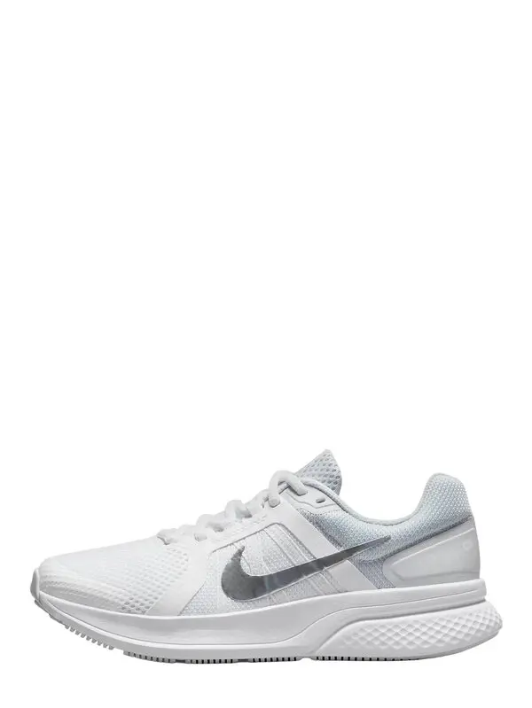 Nike Run Swift 2 Metallic Silver Athletic Sneakers - White