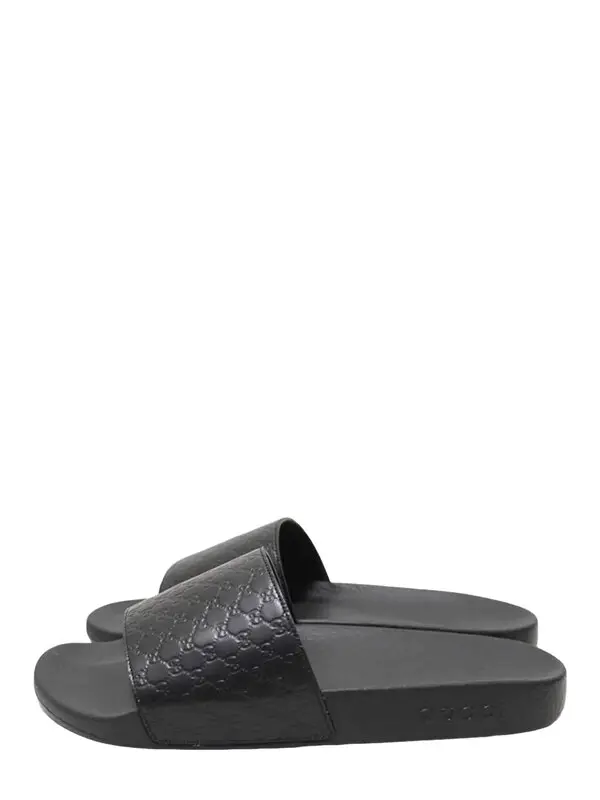 Gucci Microguccissima Slides - Black