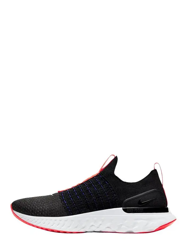 Nike React Phantom Run Flyknit 2 Sneakers - Black/red/white