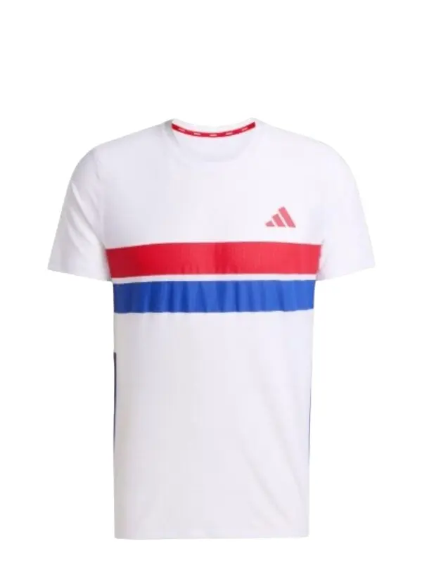Adidas Adizero Retro Running T-shirt - White/blue/red