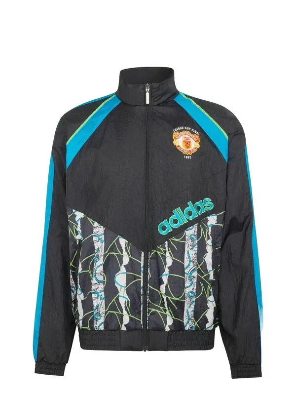 Adidas Manchester United Woven Track Jacket - Black/blue