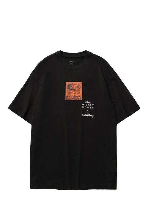 LI-NING X Disney Mickey X Keith Haring Classic Tee 'black Red White - Black/red/white