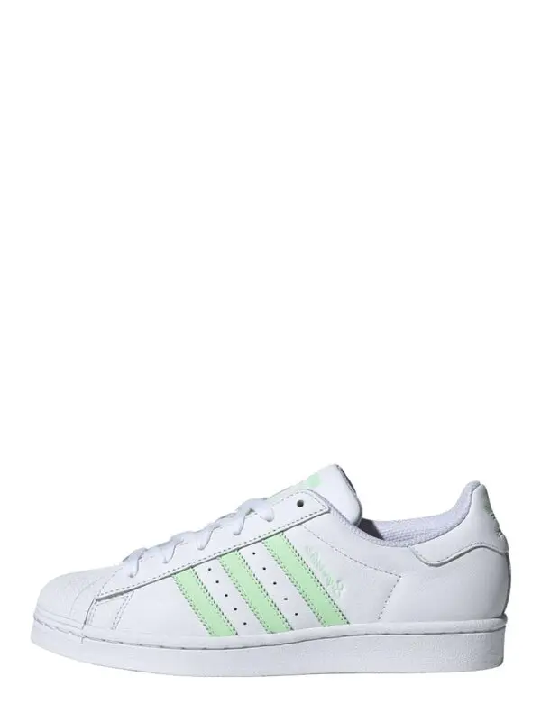 Adidas Originals Superstar Sneakers - White/green