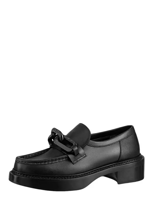 LOUIS VUITTON Academy Loafers With Chain - Black
