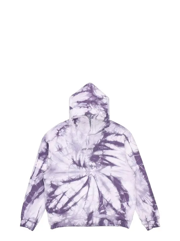JORDAN Tie-dye Hoodie With Large Logo - Tan