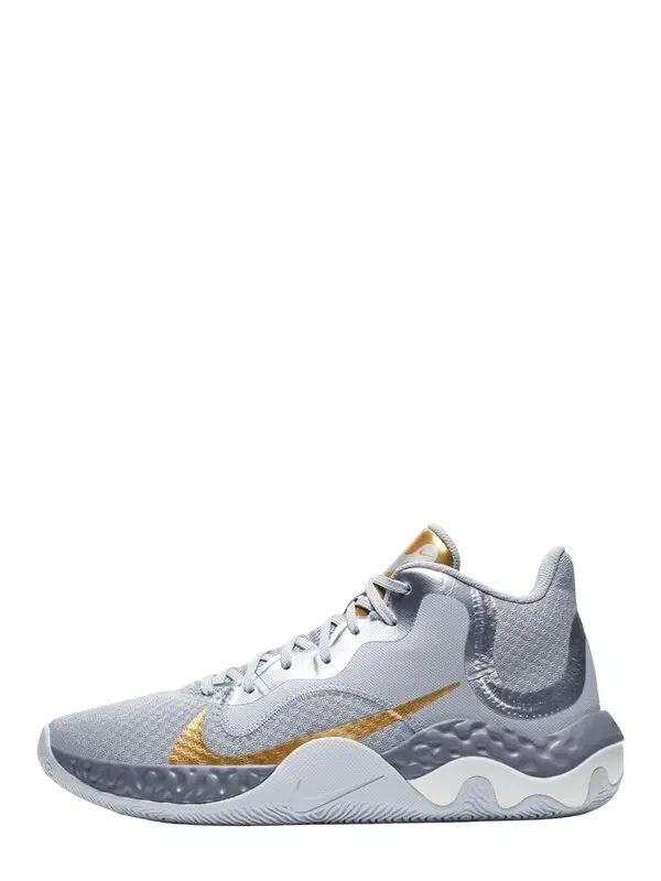 Nike Renew Elevate Mid Top Sneakers - Gray/gold/silver