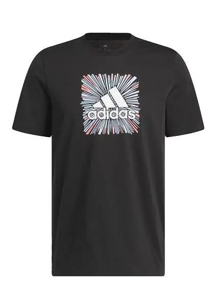 Adidas Optimist Sun Logo Sportswear Graphic Tee 'black - Black/multi-color