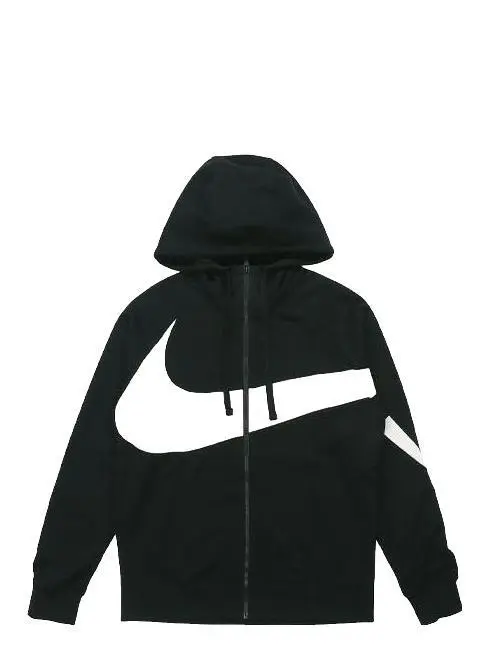 Nike Color Block Hooded Zip-up Sportswear Jacket - Black
