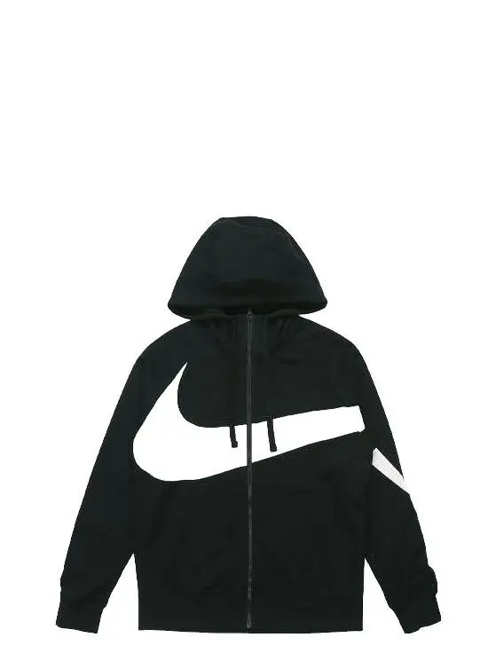 Nike Color Block Hooded Zip-up Sportswear Jacket - Black