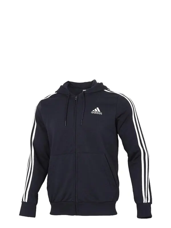 Adidas Knit Hooded Jacket - Legendary Blue