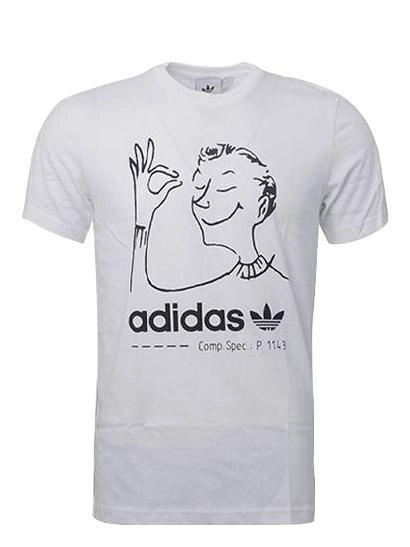 Adidas Originals Fun Tee Character Round Neck Short Sleeve - White