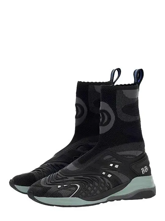 Gucci Ultrapace R Mid Top Sock Sneakers - Black