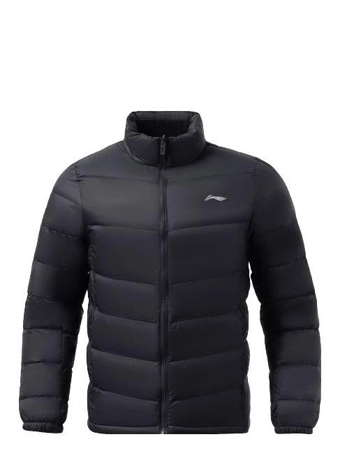 LI-NING Down Jacket With Stand Collar And Zip-up Closure - Black