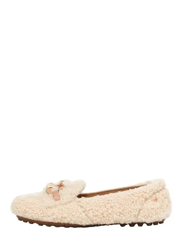 UGG Slip-on Loafers With Chain Detail - Cream/white