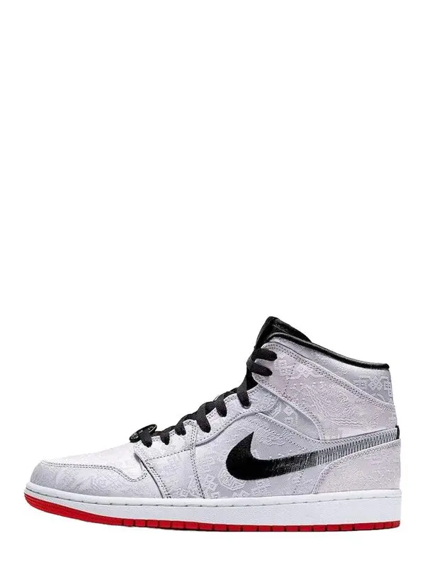 JORDAN 1 Mid "fearless - White/black-white-university Red