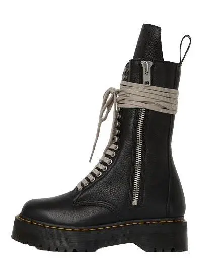 Dr. Martens X Rick Owens 1918 Leather Platform Boots - Black