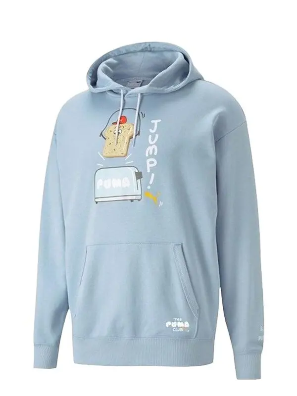 PUMA Graphic Knit Hoodie - Light Blue