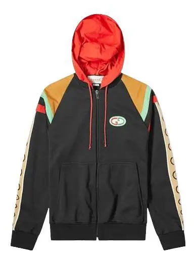 Gucci Vintage Patchwork Hooded Zip-up Jacket - Multi-color