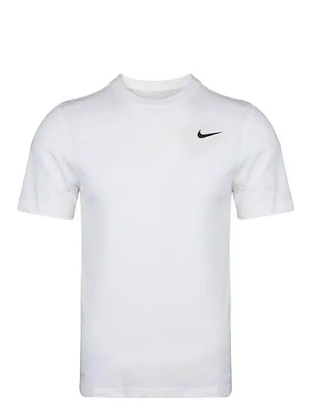 Nike Dri-fit Crew Solid Round Neck Training Short Sleeve - White