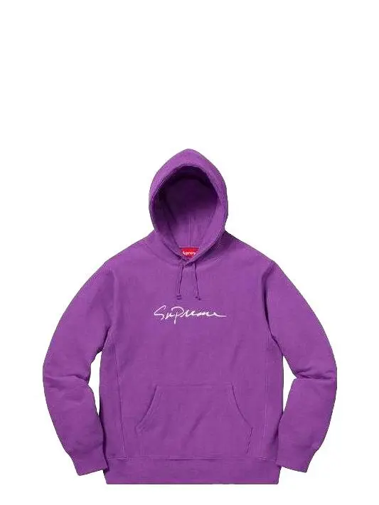 Supreme Fw18 Classic Script Hoodie - Purple