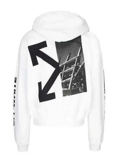 Off-White Split Arrows Hooded Fleece - White