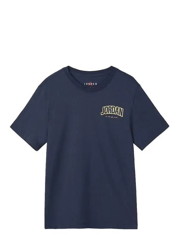JORDAN Gfx Ss Crew Large Logo Alphabet Printing Sports Solid Color Round Neck Short Sleeve Blue T-shirt - Default Color