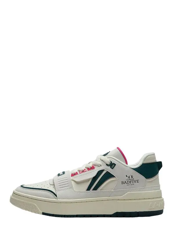 LI-NING Badfive Rookie Skate Sneakers - Cream White/black/red
