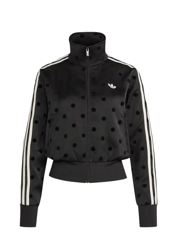 Adidas Satin Polka Dots Track Jacket - Black