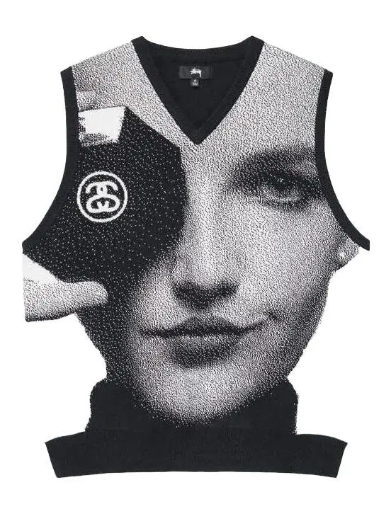 StÜssy Photo Jacquard Vest - Black