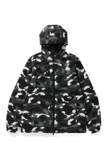 A BATHING APE Camouflage Reflective Hooded Jacket - Black