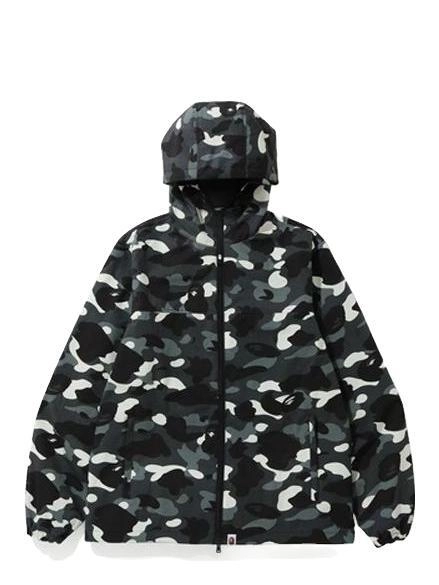 A BATHING APE Camouflage Reflective Hooded Jacket - Black