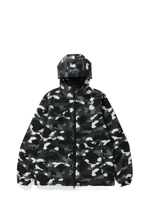 A BATHING APE Camouflage Reflective Hooded Jacket - Black