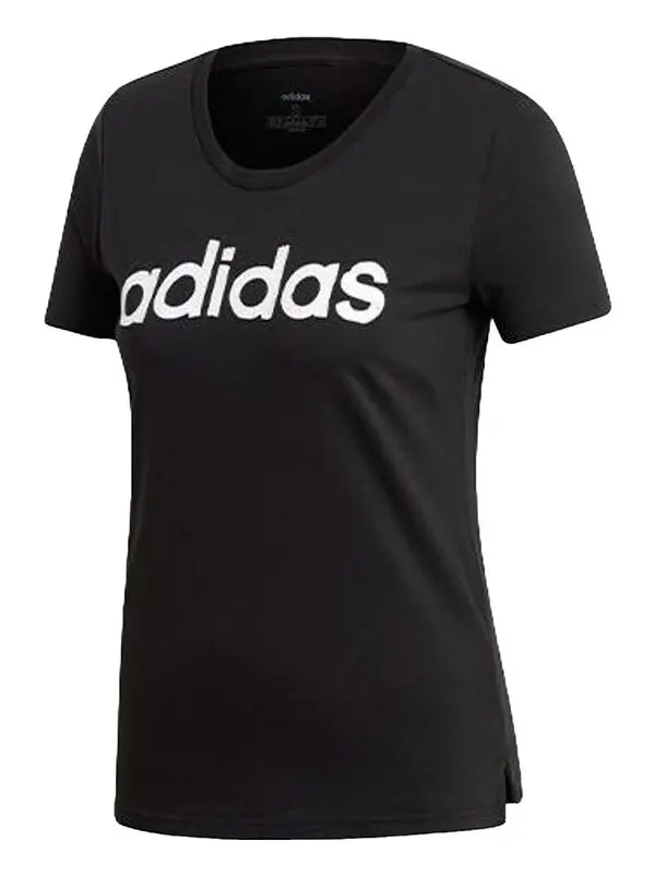 Adidas Brush Effect Logo Graphic T-shirt - Black/white