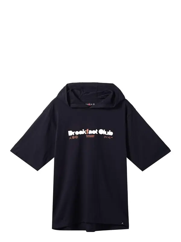 JORDAN Breakfast Club" Graphic Print Hooded Short Sleeve Pullover - Default Color