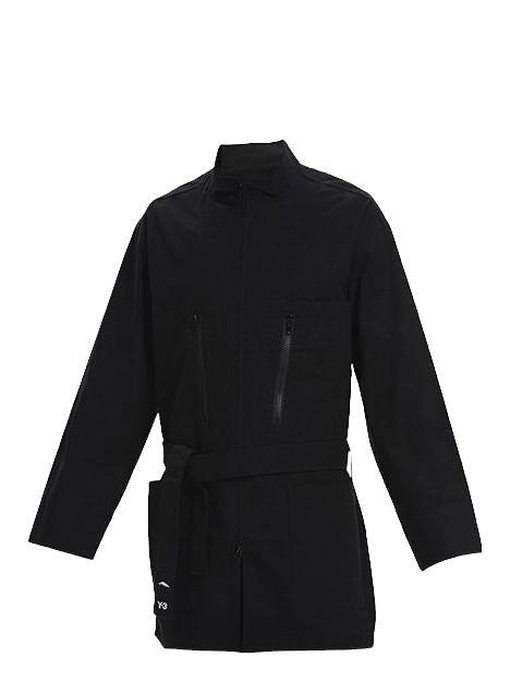 Adidas Y-3 Mid-length Stand Collar Casual Jacket - Black